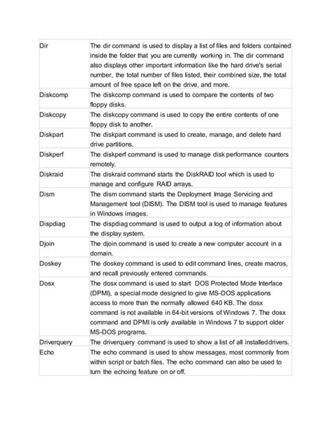 Windows Command Prompt Commands PDF