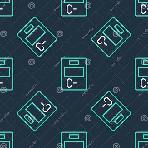 Line Exam Paper With Incorrect Answers Survey Icon Isolated Seamless Pattern On Black Background