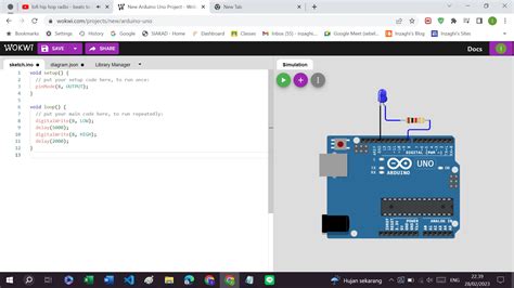 Contoh Program Arduino Dan Esp32 Dengan Menggunakan Wokwi