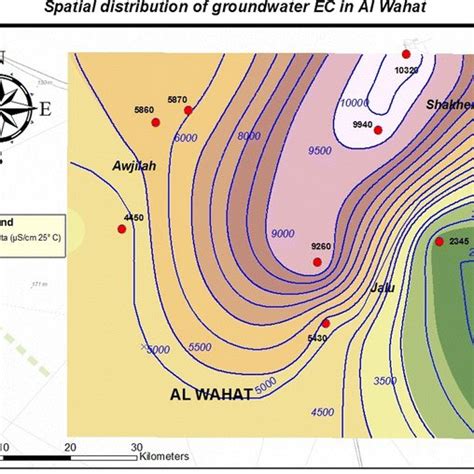 Spatial Distribution Of Electrical Conductivity Ec In The Post Eocene