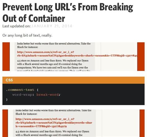 How To Break Link Text For Small Containers Using CSS Word Wrap Break Word