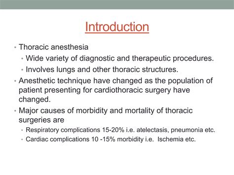 Preoperative Assessment For Cardio Thoracic Surgery Ppt