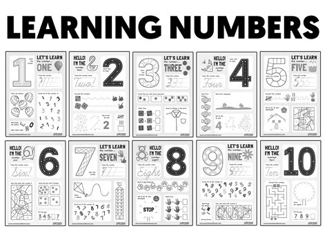 Learning Numbers Worksheets For Kindergarten