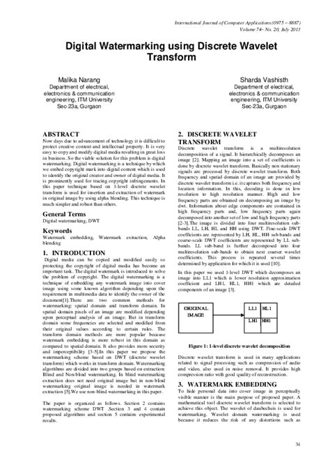 pdf digital watermarking using discrete wavelet transform