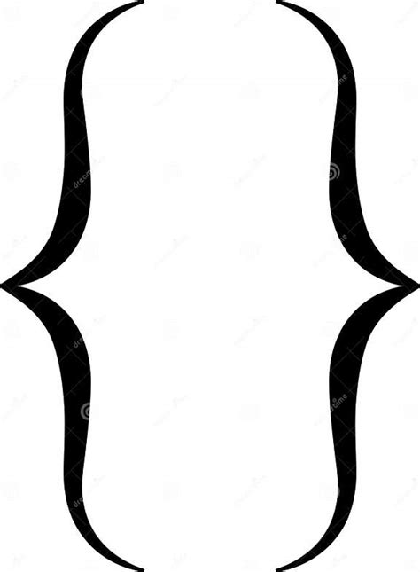 Curly Braces Double Symmetric Brackets Vector Typography Symbols Pair Frames For Punctuation