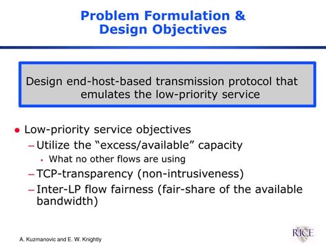 Ppt Tcp Lp A Distributed Algorithm For Low Priority Data Transfer
