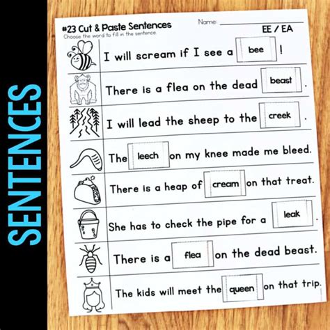 Vowel Team Ea Worksheets