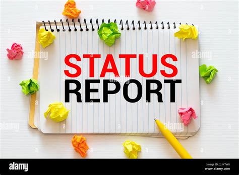 Word Writing Text Status Report Business Concept For Update Summary Of