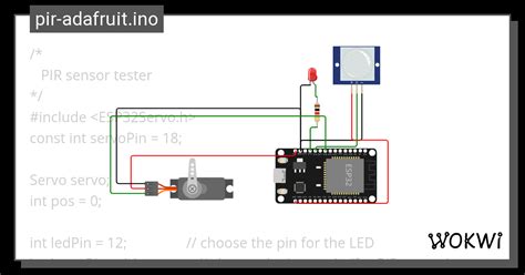Pir Adafruit Ino Copy Wokwi ESP32 STM32 Arduino Simulator