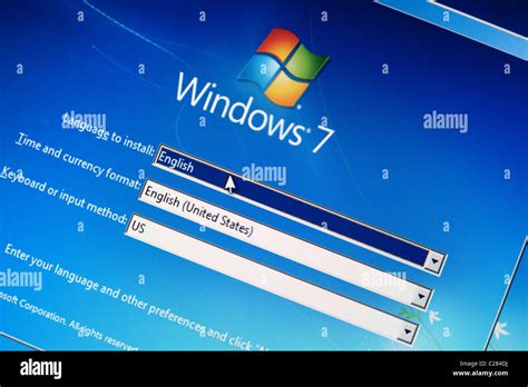 Windows Install Screen On A PC Monitor Screen England UK Stock Photo Alamy