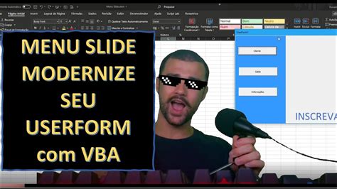 MENU SLIDE EXCEL Será que ficou bom MODERNIZE SEU USERFORM NO VBA YouTube