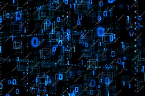 Premium Photo Abstract Futuristic Cyberspace With Binary Code Matrix