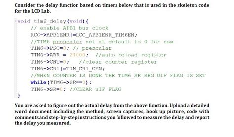 I M Looking For Help Measuring The Delay Function Chegg