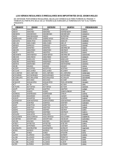 The Most Common Irregular Verbs List 362 Artofit