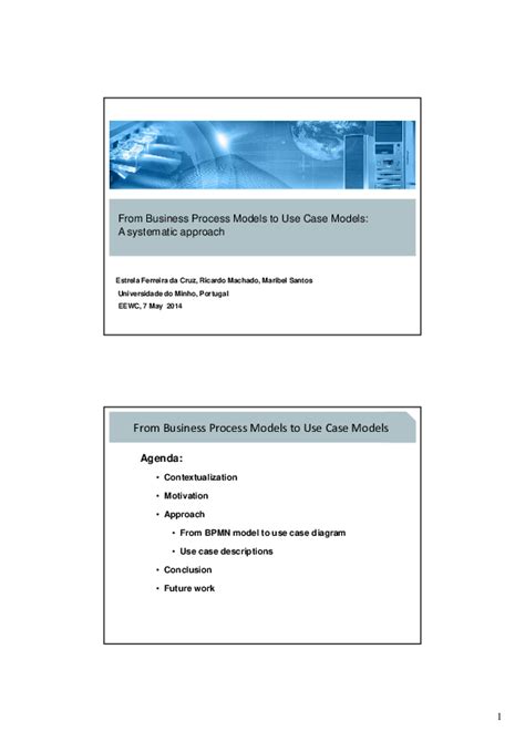 Pdf From Business Process Models To Use Case Models A Systematic Approach