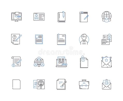 office design outline icons collection office design interior