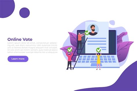 Premium Vector Voting Online E Voting Election Internet System Template