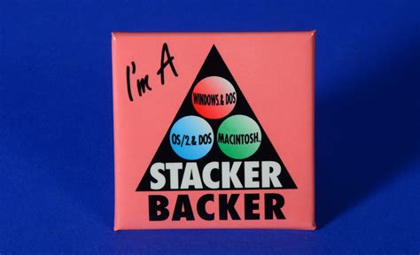 Button Stac Electronics Im A Stacker Backer Smithsonian Institution
