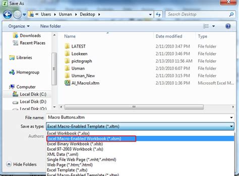 Excel Using Macro Through Buttons