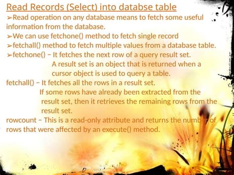 Python Database Connectivity For Class 12 Pptx