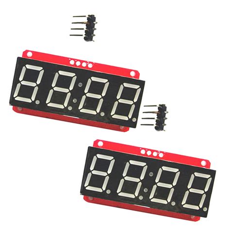 H Hilabee 2 Stücke 4 Digit Siebensegment 056led Anzeigemodul Ht16k33 I2c Für Arduino Amazon
