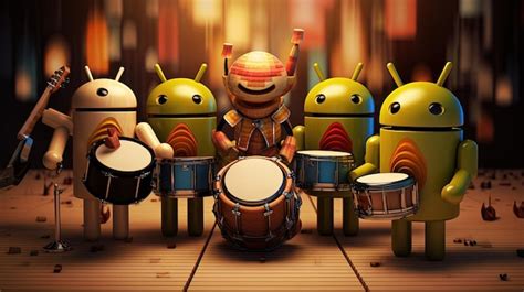 Premium Ai Image Android Musicians Performing Music