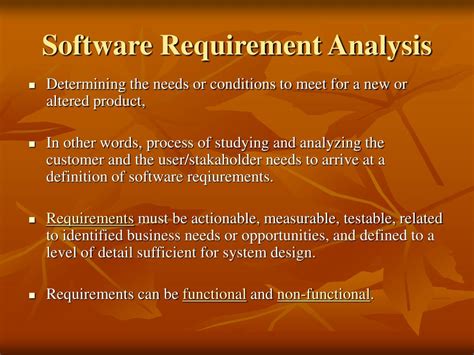 Ppt Software Requirements Analysis And Specification Powerpoint