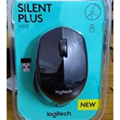 Logitech M Silent Plus Wireless Mouse Black New