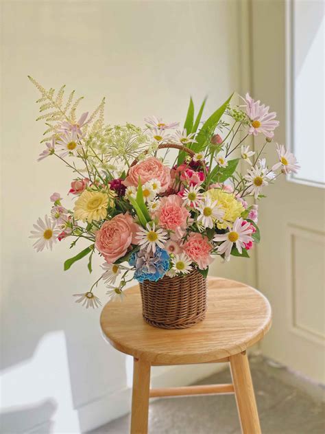 홍대 꽃힐링과 함께하는 따뜻한 꽃바구니 플라워클래스 솜씨당