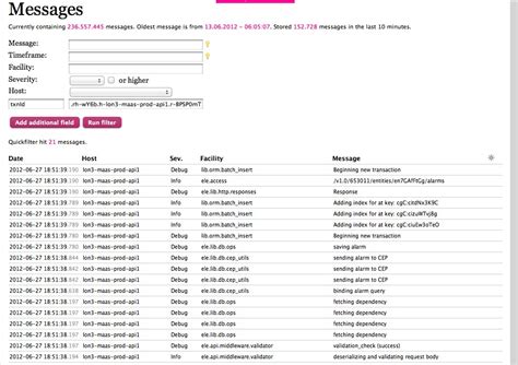 logging as event streams