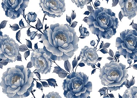 Blue And White Floral Print Background Floral Print Clothing Items