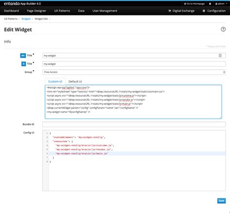 Add A Configuration Screen In App Builder Entando Developers