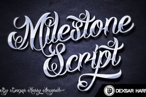 Dhf Milestone Script Font Dexsar Harry Anugrah Fontspace