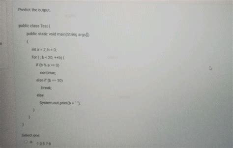 Predict The Output Public Class Test Public StudyX