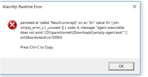 Windows Build Panicks On `unwrap` · Issue 2085 · Alacrittyalacritty