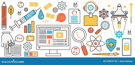 Science Startup Investment Rocket Launch Development And Analysis Of Digital Data Stock Vector