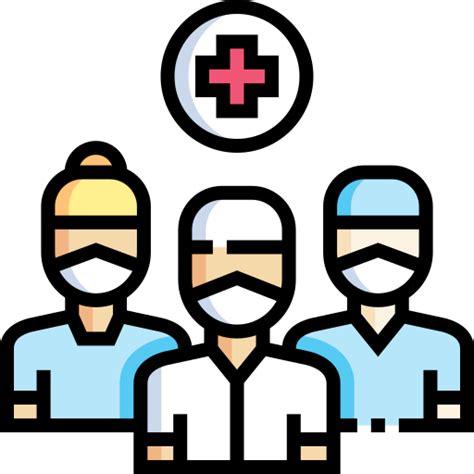 Medical Team Detailed Straight Lineal Color Icon