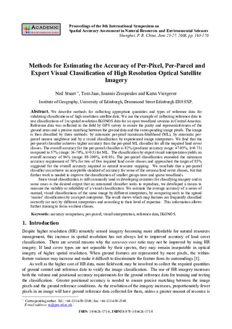 Pdf Accuracy Assessment For The Satellite Image Classification Hafez Ahmad