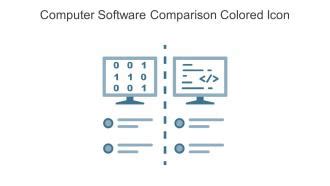 Computer Software Comparison Colored Icon In Powerpoint Pptx Png And Editable Eps Format