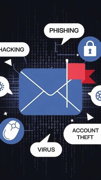 Email And Cyber Security Concept Phishing Hacking Virus And Account Theft Dangers Premium Ai