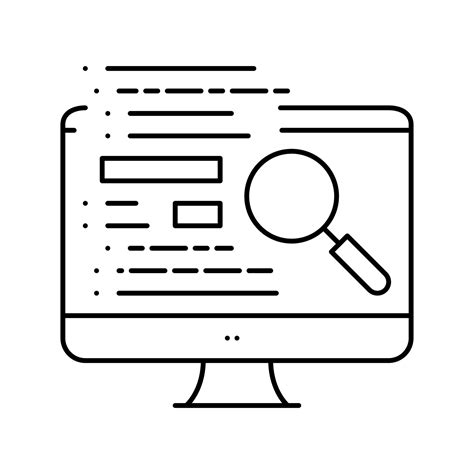 Data Checking Line Icon Vector Illustration 19595472 Vector Art At Vecteezy