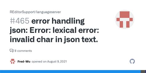 Error Handling Json Error Lexical Error Invalid Char In Json Text