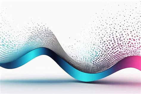 Premium Photo Flowing Dots Particles Wave Pattern Halftone Gradient