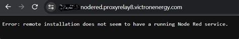 Error Remote Installation Does Not Seem To Have A Running Node Red