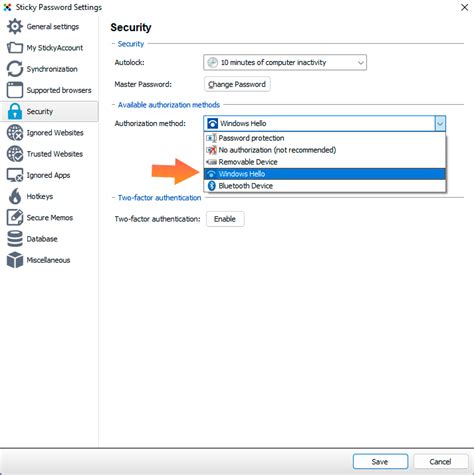 Biometrics Use Windows Hello To Unlock Sticky Password On Windows