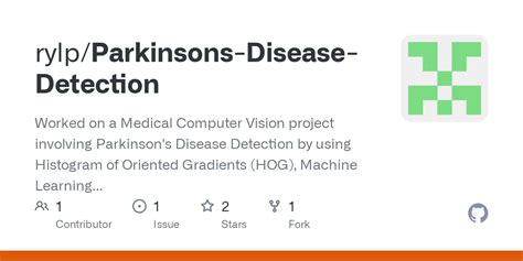 Github Rylp Parkinsons Disease Detection Worked On A Medical Computer Vision Project
