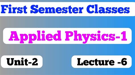 Jharkhand Polytechnic First Semesterbihar Polytechnic Group A Applied Physics 1unit 2