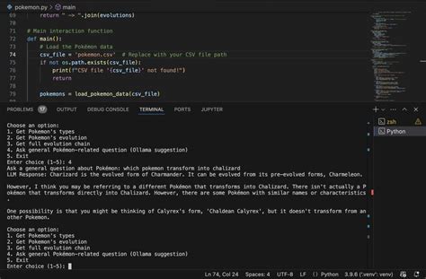 Pokémon Python Local Llms Machine Learning Csv User Queries