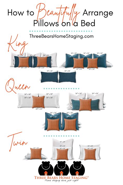 How To Arrange Bed Pillows How To Arrange Pillows On A Bed Per