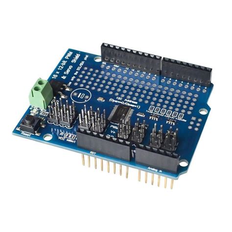 Modulo Servo Shield Arduino Compatible 16 Canales Pwm 12bits ⋆ Starware